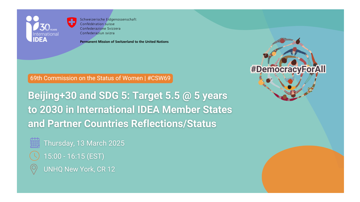 Beijing+30 and SDG 5: Target 5.5 @ 5 years to 2030 in International ...
